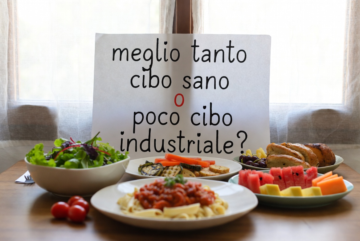 Meglio tanto cibo sano o poco cibo industriale? qualità vs quantità
